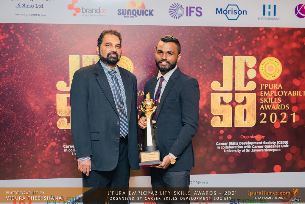 Winning the Best Young Entrepreneur award at the J’Pura Employability ...