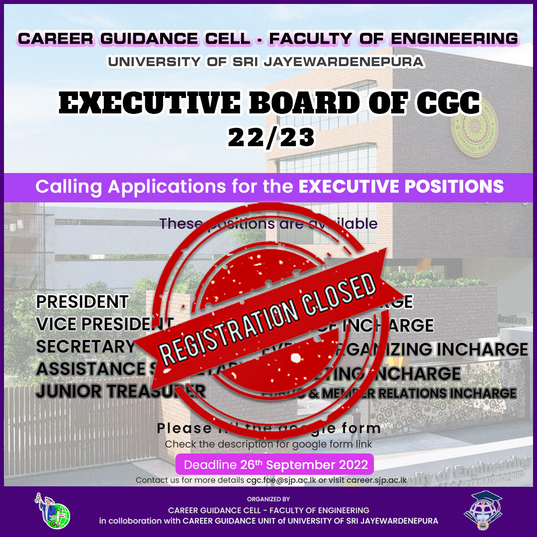 Registration closed – Executive Board of CGC 22/23 – Faculty of ...