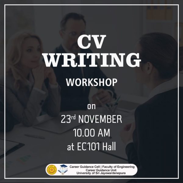 CV writing workshop (10.00 AM Onwards) – Faculty of Engineering ...