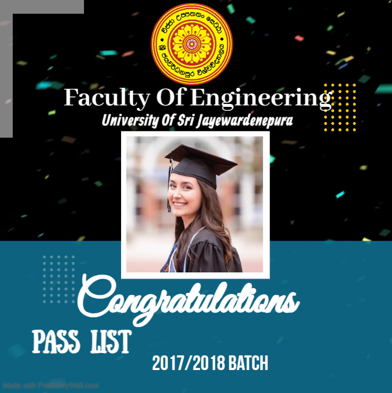 FINAL RESULTS – Faculty of Engineering, University of Sri Jayewardenepura