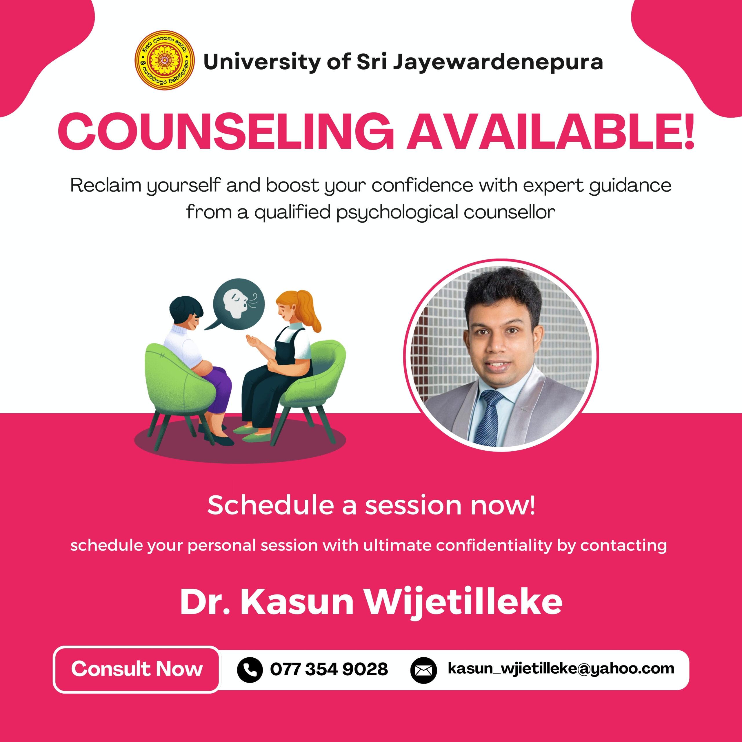Schedule session for Counselling! – Faculty of Engineering, University ...