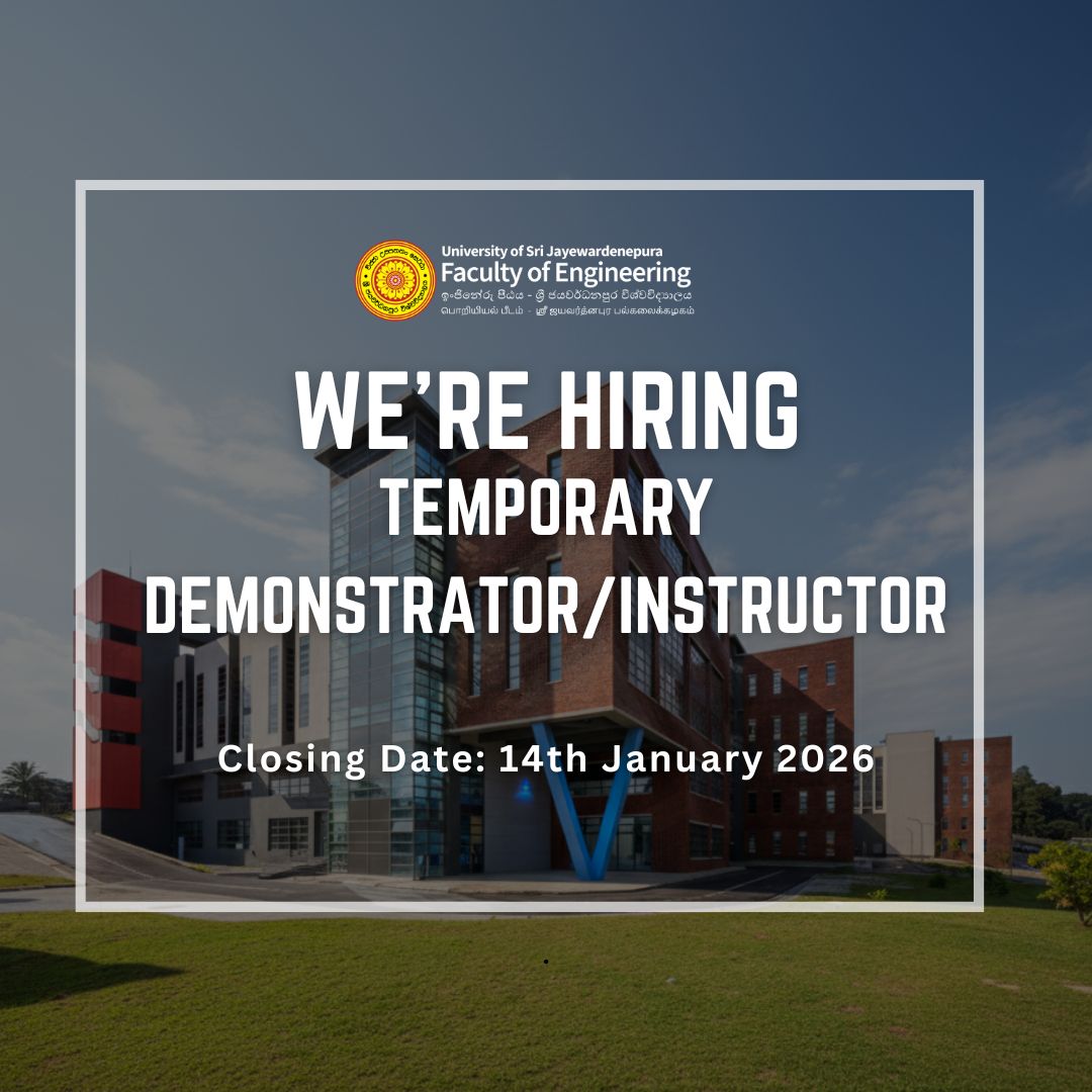 Temporary Demonstrator/Instructor – Faculty of Engineering, University ...